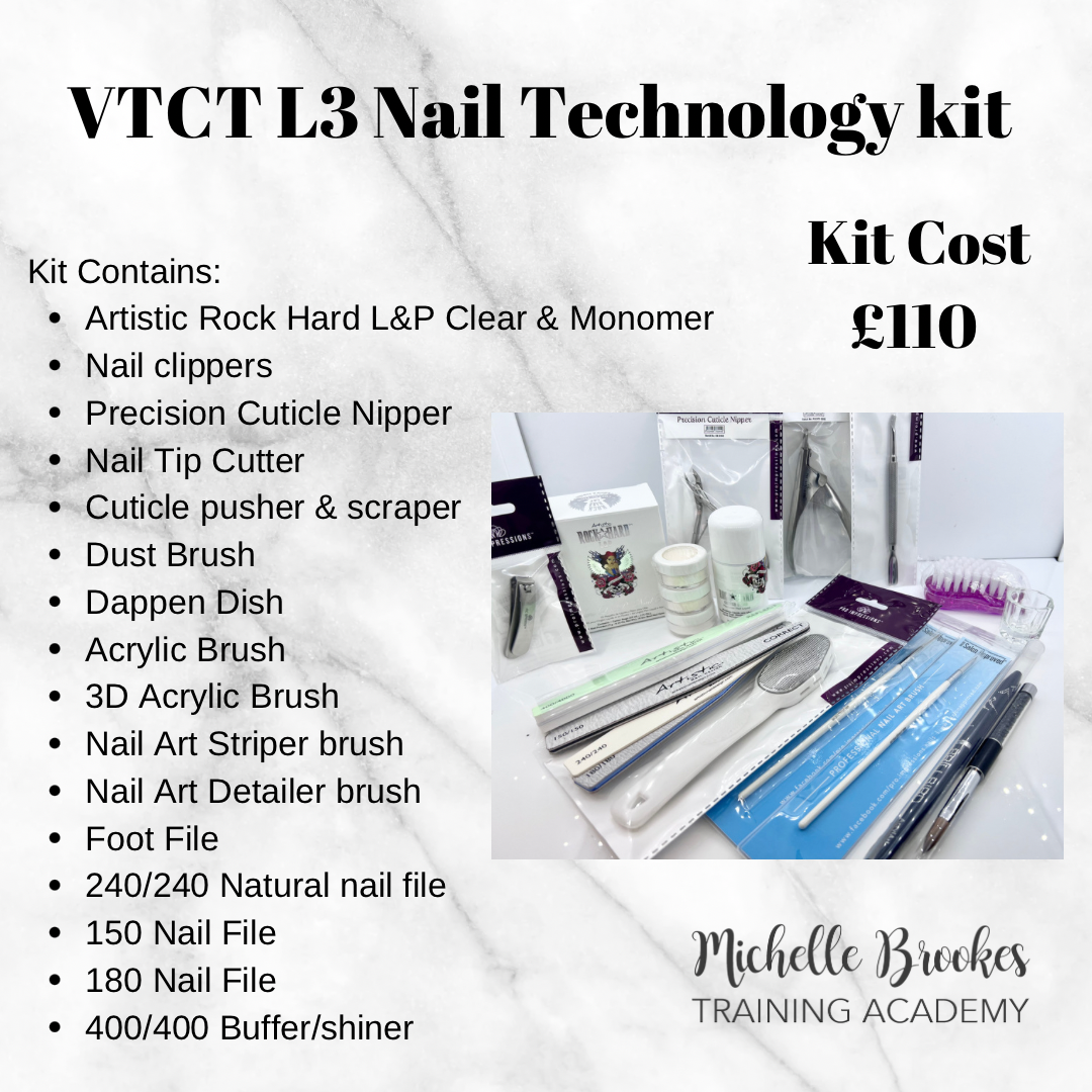 VTCT L3 Nail Technology 3 Kit – Michelle Brookes Training Academy