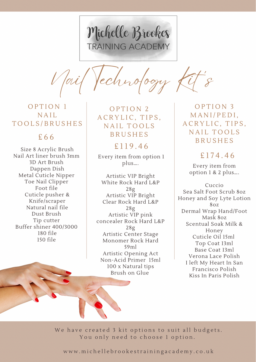 VTCT L3 Nail Technology 3 Kit – Michelle Brookes Training Academy